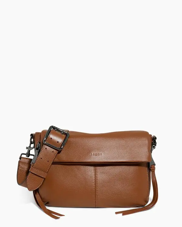 AIMEE Bali Double Entry Crossbody - Chestnut