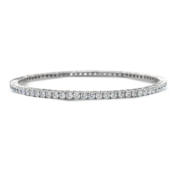 FANTASIA BY DESERIO Pave Bangle - White Gold Plated
