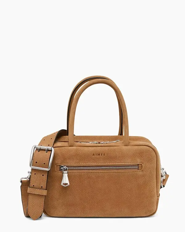 AIMEE Ritual Midsize Satchel - Latte Nubuck