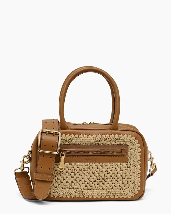 AIMEE Ritual Midsize Satchel - Raffia And Latte