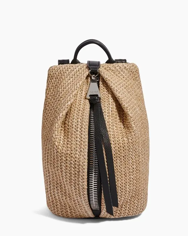 AIMEE Tamitha Raffia Mini Backpack - Raffia Black