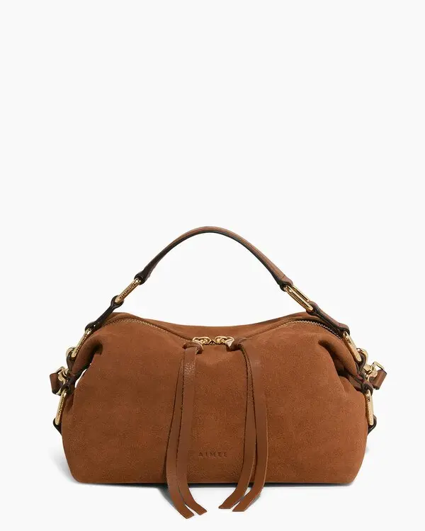 AIMEE Dumpling Convertible Handheld - Chestnut Suede