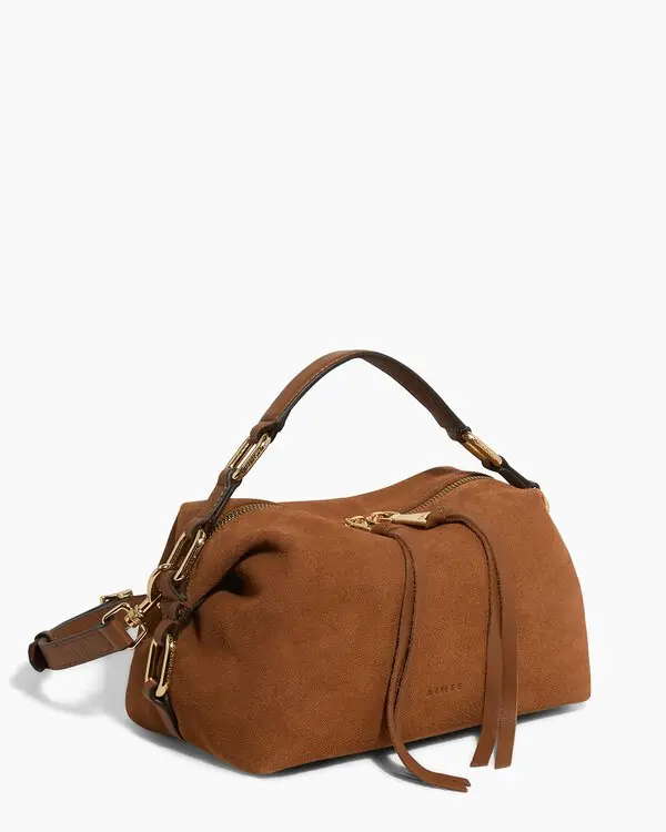 AIMEE Dumpling Convertible Handheld - Chestnut Suede