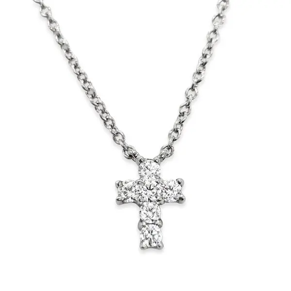 FANTASIA BY DESERIO Cross Pendant - White Gold Plated