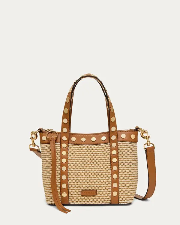 AIMEE Jagger Mini Tote - Raffia And Latte