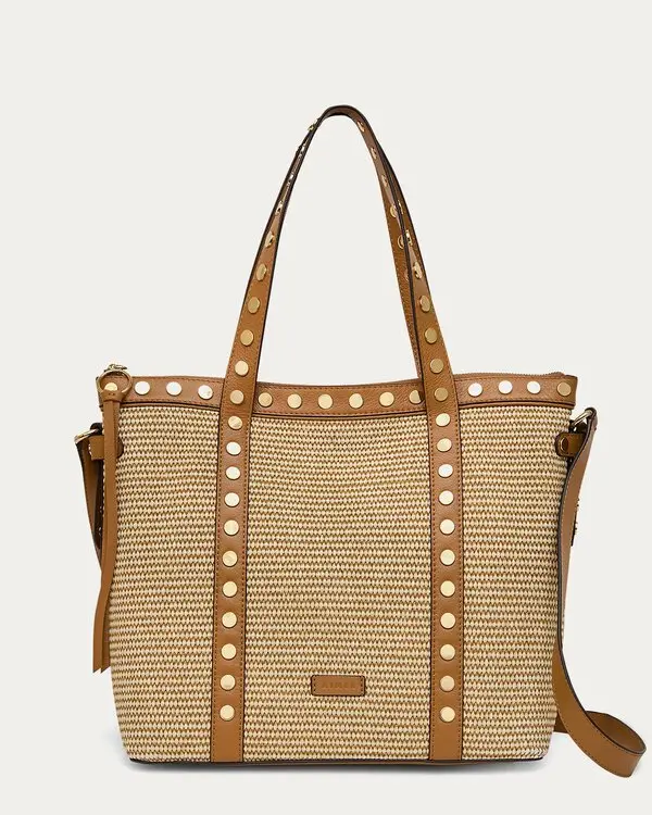 AIMEE Jagger Tote - Raffia And Latte