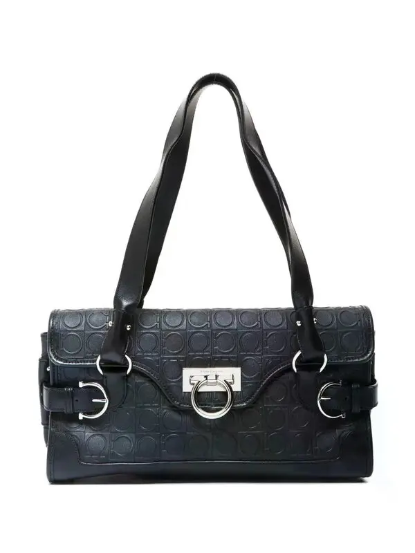 FERRAGAMO 2000s Gancini-pattern Shoulder Bag