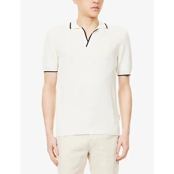 Orlebar Brown Horton Stripe-trim Wool Polo Shirt