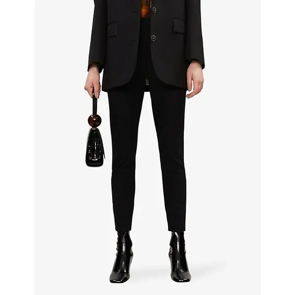 Whistles Tapered Mid-rise Stretch-twill Trousers