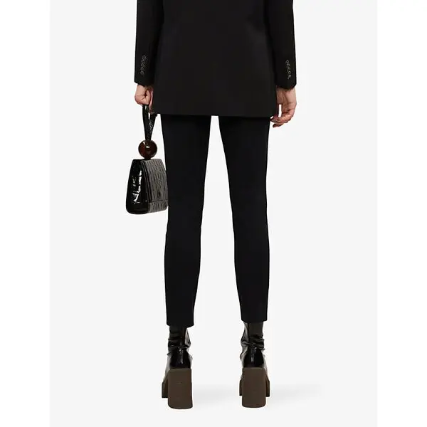 Whistles Tapered Mid-rise Stretch-twill Trousers