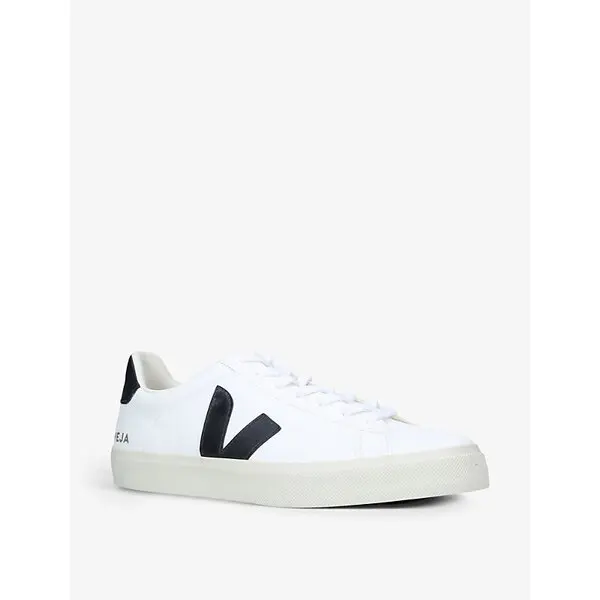 VEJA Campo Leather And Coated-canvas Low-top Trainers - White/blk