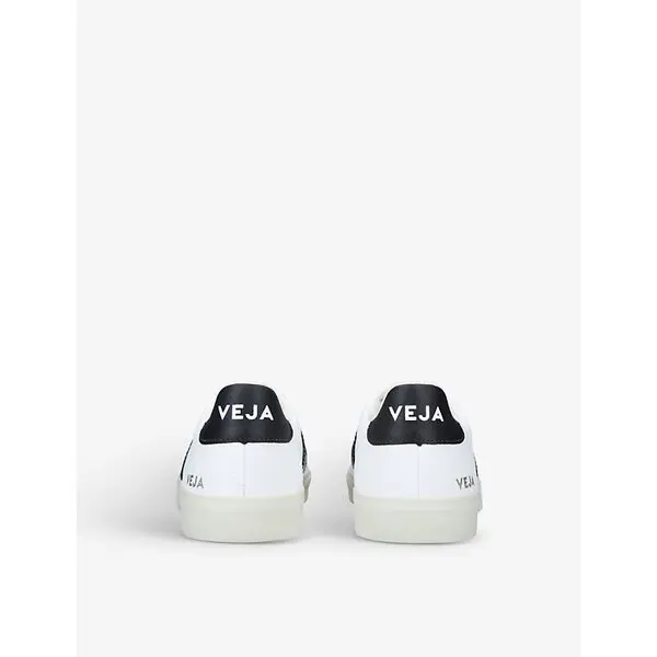 VEJA Campo Leather And Coated-canvas Low-top Trainers - White/blk