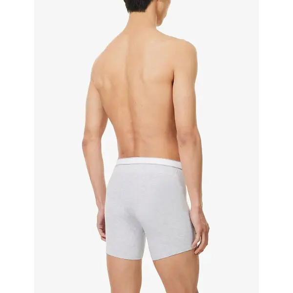 Derek Rose Ethan Mid-rise Stretch-jersey Trunks - Silver