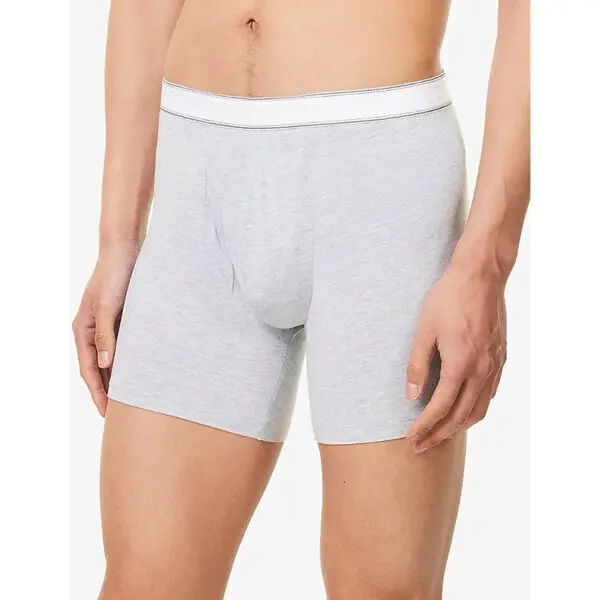 Derek Rose Ethan Mid-rise Stretch-jersey Trunks - Silver