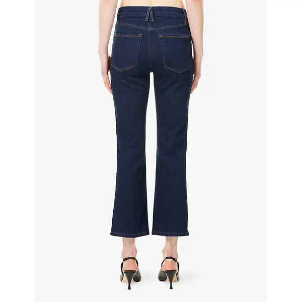 Good American Cropped Boot-cut Denim Jeans