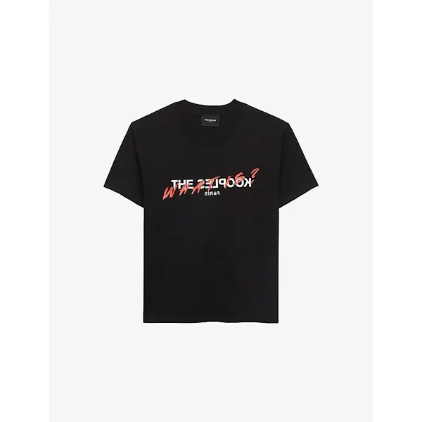 The Kooples Logo Print Cotton Jersey T-shirt - Bla01