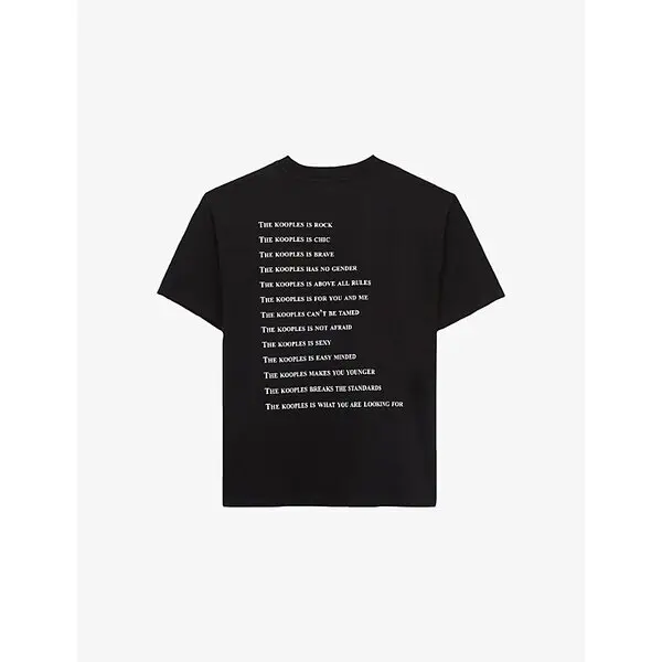 The Kooples Logo Print Cotton Jersey T-shirt - Bla01