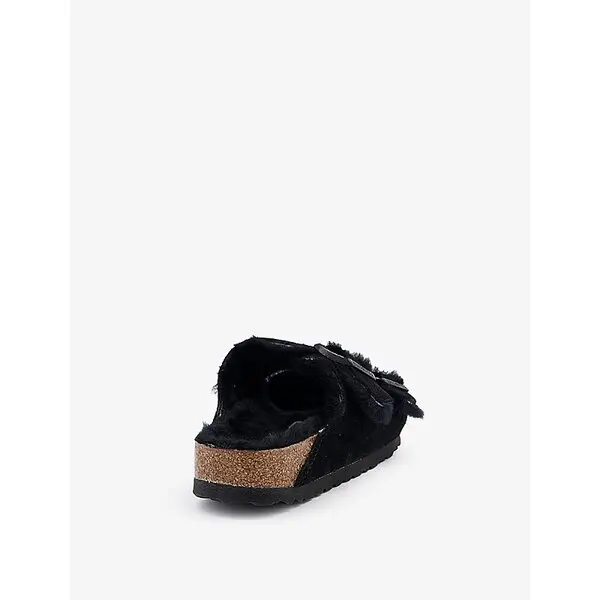 BIRKENSTOCK Arizona Shearling And Suede Sandals