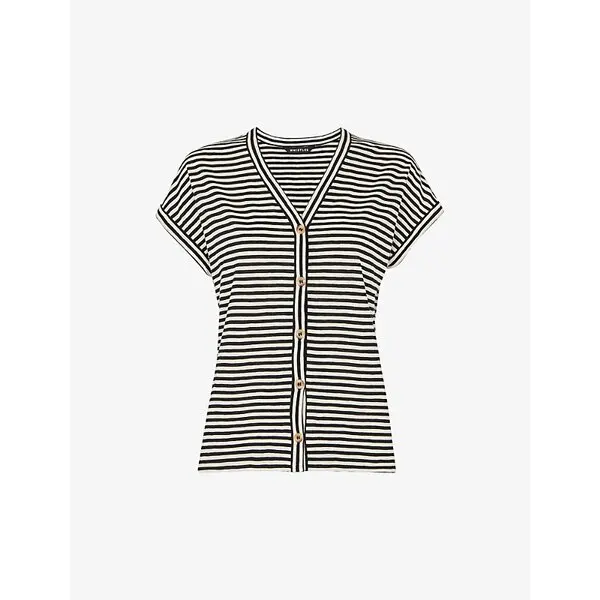 Whistles Jilly Relaxed-fit Striped Cotton Top