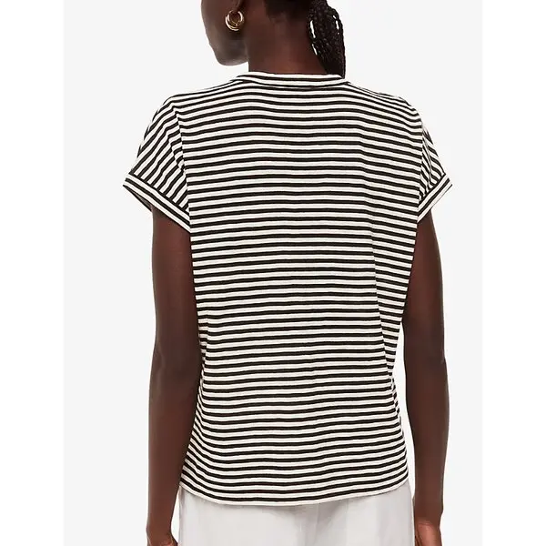 Whistles Jilly Relaxed-fit Striped Cotton Top