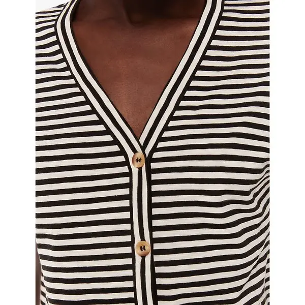 Whistles Jilly Relaxed-fit Striped Cotton Top
