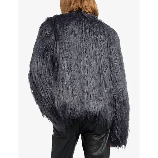 Zadig&Voltaire Freddie Single-breasted Faux-fur Coat - Anthracite