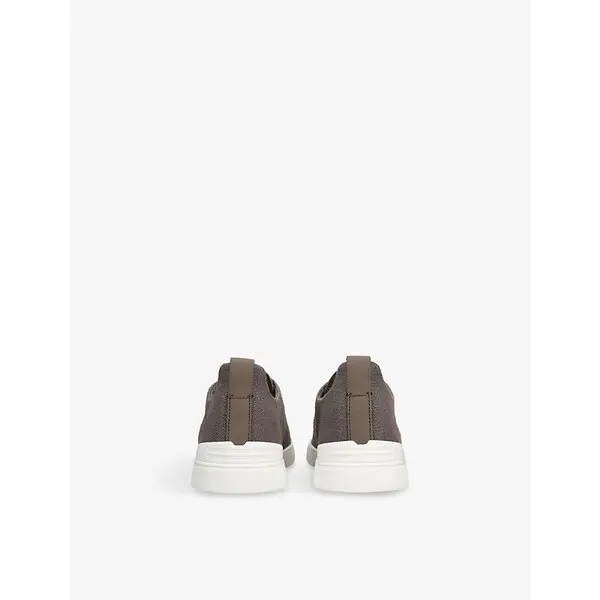 Zegna Triple Stitch Woven Low-top Trainers - Grey/dark