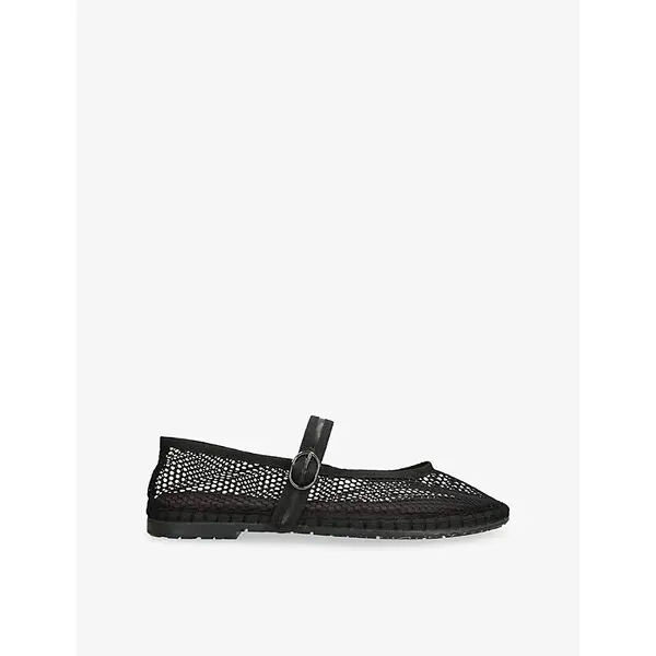 FLABELUS Isabella Mesh Ballet Flats - Black