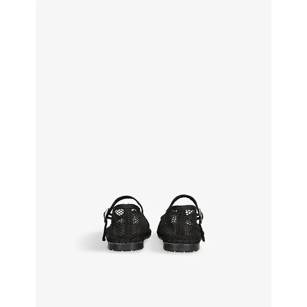 FLABELUS Isabella Mesh Ballet Flats - Black