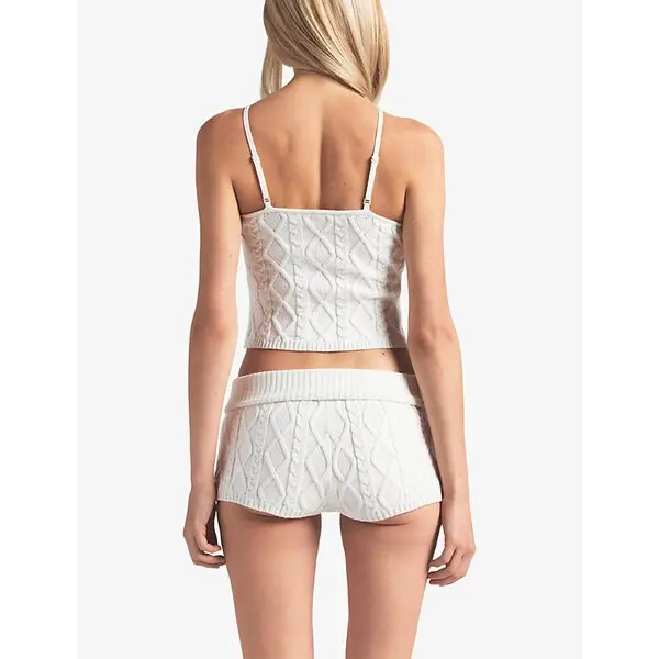 SKIMS Cable-knit Mid-rise Shorts