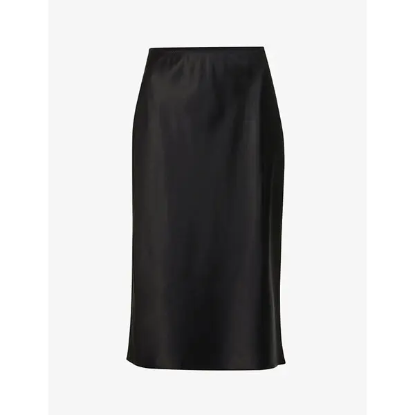 JOSEPH Isaak Silk-satin Midi Skirt