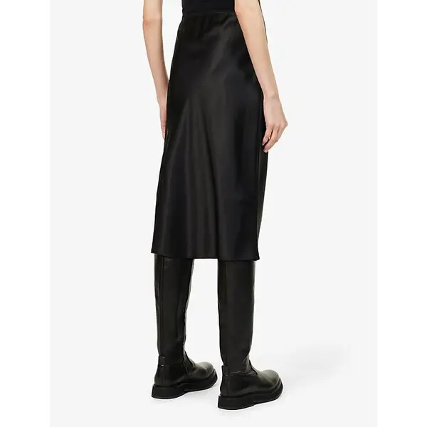 JOSEPH Isaak Silk-satin Midi Skirt