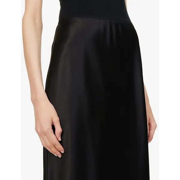 JOSEPH Isaak Silk-satin Midi Skirt