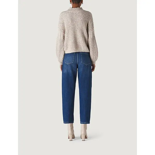 Whistles Barrel Leg High Waist Jeans