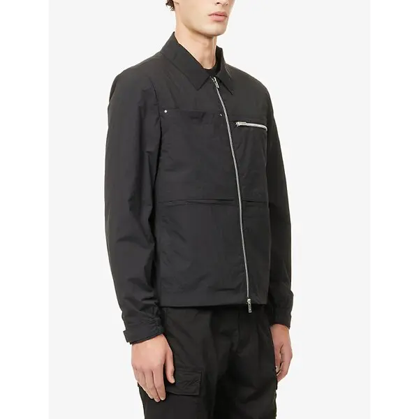 Moose Knuckles Topflight Logo-patch Shell Shirt Jacket