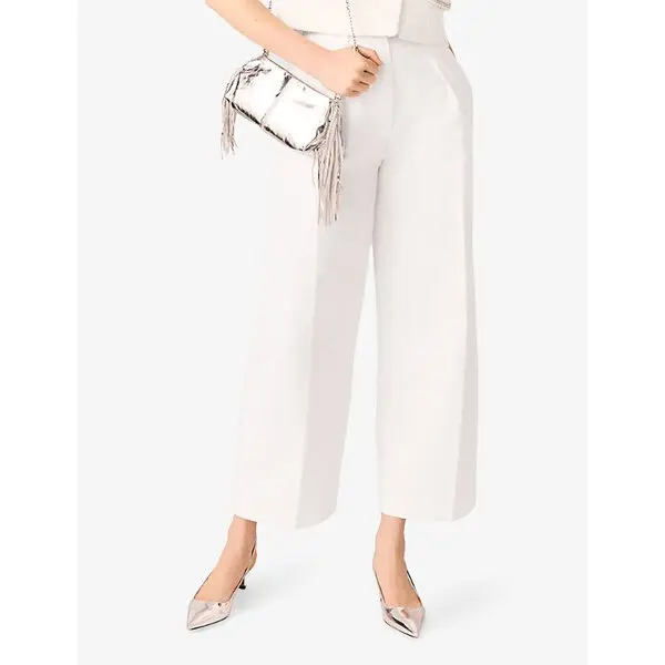 Maje Balloon-leg Cropped Woven Trousers