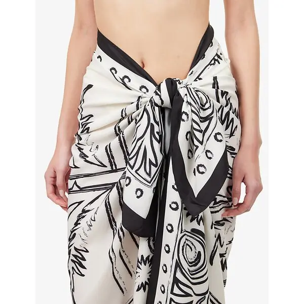 4TH & RECKLESS Divina Graphic-pattern Woven Sarong