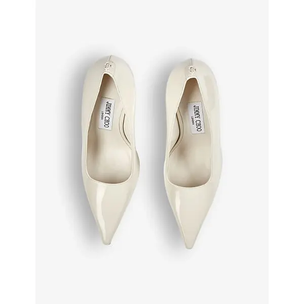 JIMMY CHOO Ixia 95 Pointed-toe Heeled Courts - Latte