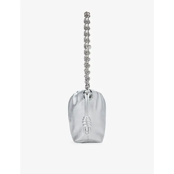 Loewe Flamenco Metallic Mini Clutch - Silver