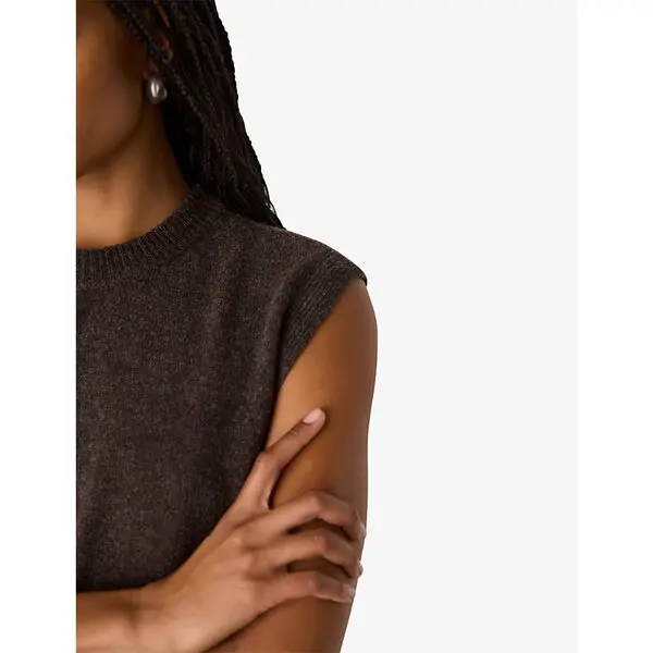Whistles Sleeveless Wool Tank - Brown