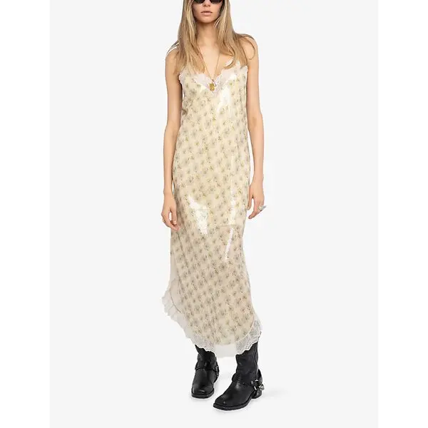 Zadig&Voltaire Sequin-print Woven Maxi Dress