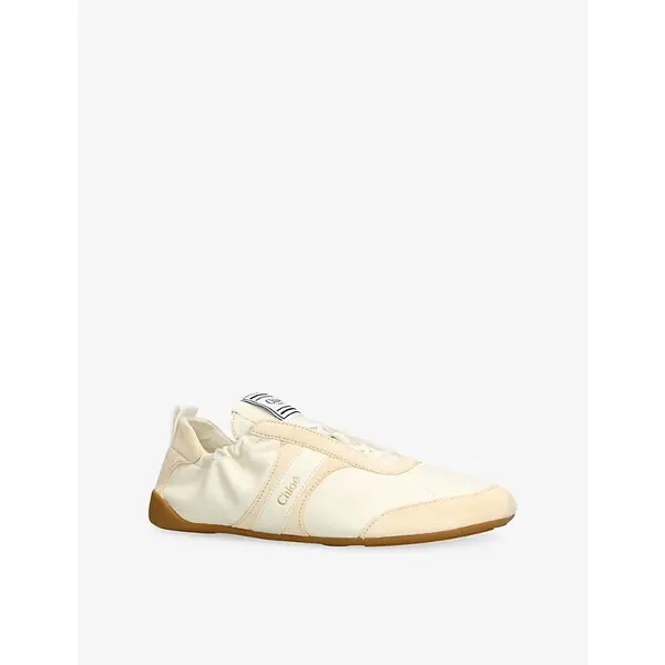 Chloé Woven And Suede Trainers - Yellow