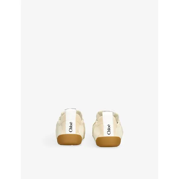 Chloé Woven And Suede Trainers - Yellow