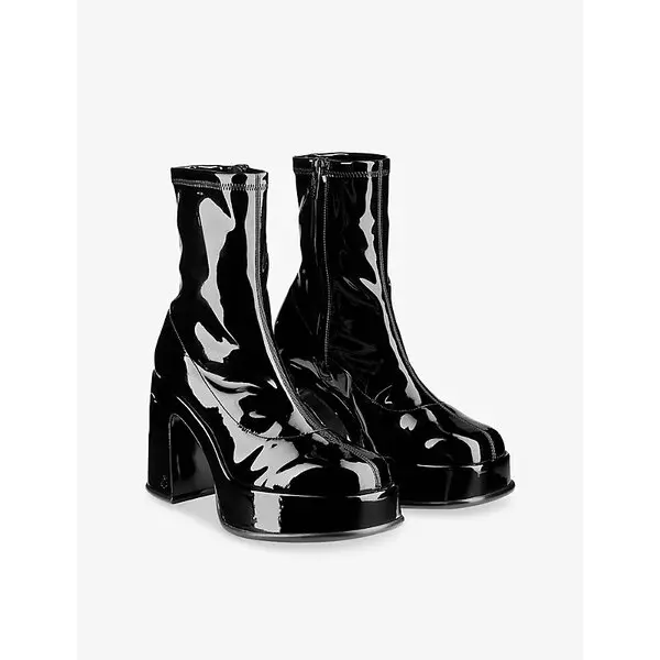 JIMMY CHOO Hadi 100 Patent-leather Ankle Boots