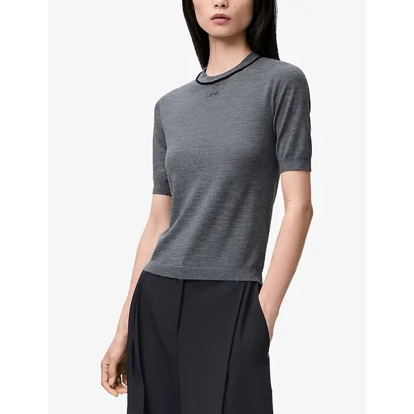 Loewe Logo-embroidered Wool Jumper