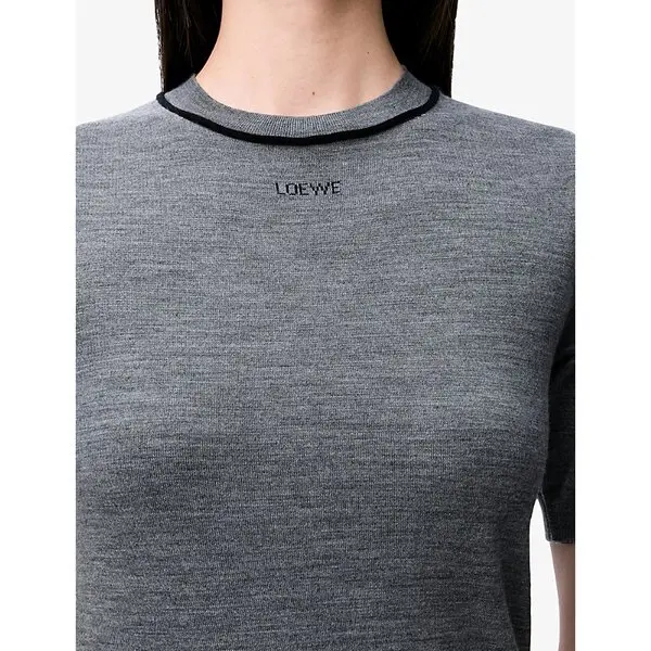 Loewe Logo-embroidered Wool Jumper