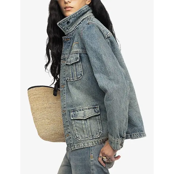 Zadig&Voltaire Lienna Logo-embroidered Denim Jacket