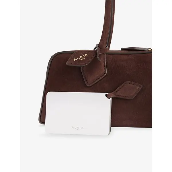 Alaïa Le Teckel Medium Suede Shoulder Bag - Brun/or