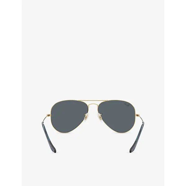 Ray-ban Aviator-frame Metal Sunglasses - Gold