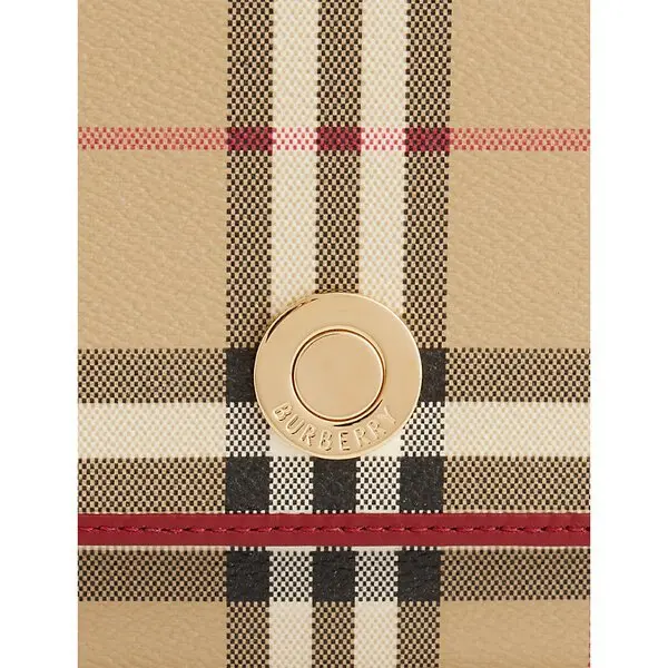 Burberry Hampshire Check Coated Canvas Top-handle Bag